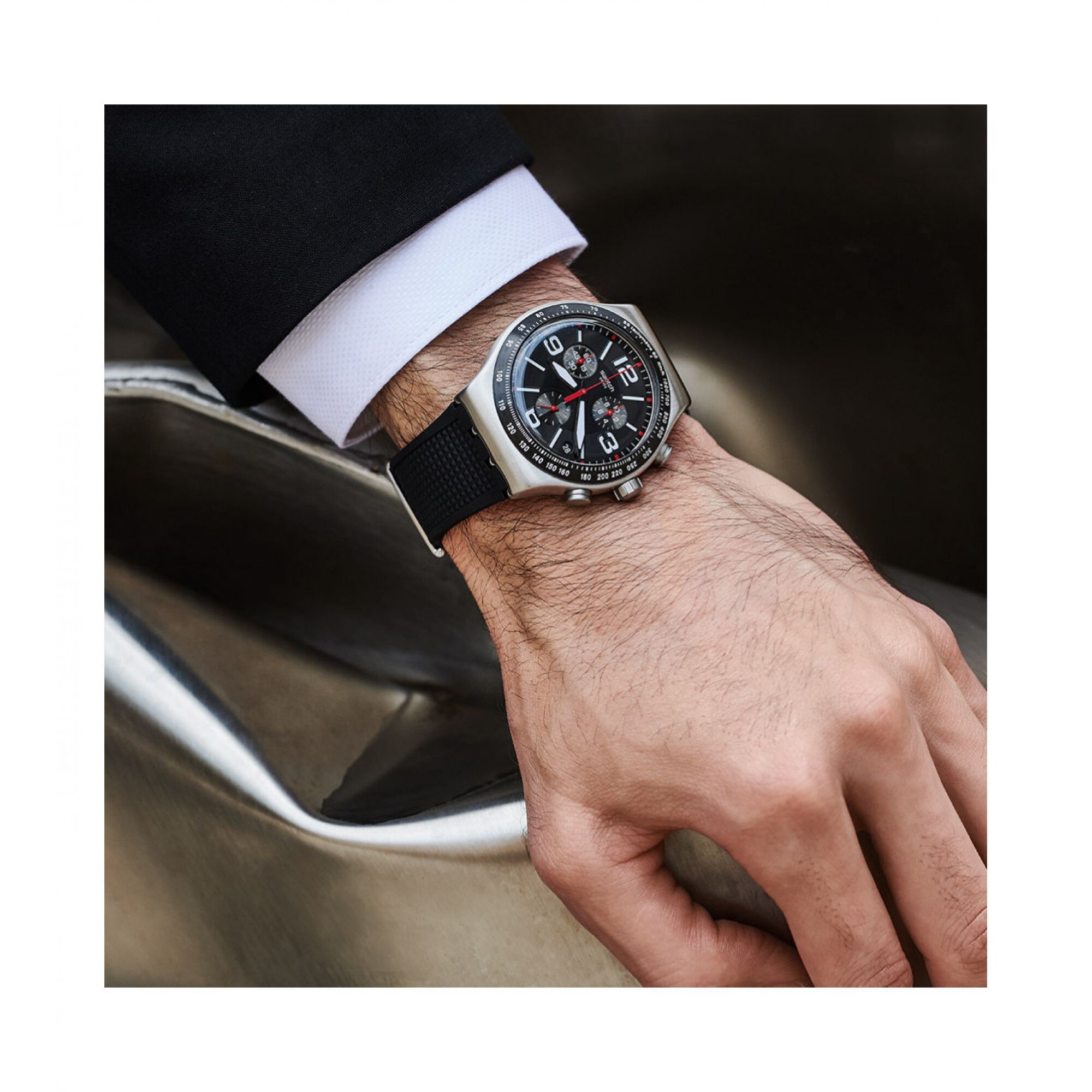 Ceas Barbati, Swatch, Very Dark Grid YVS461 - eMAG.ro