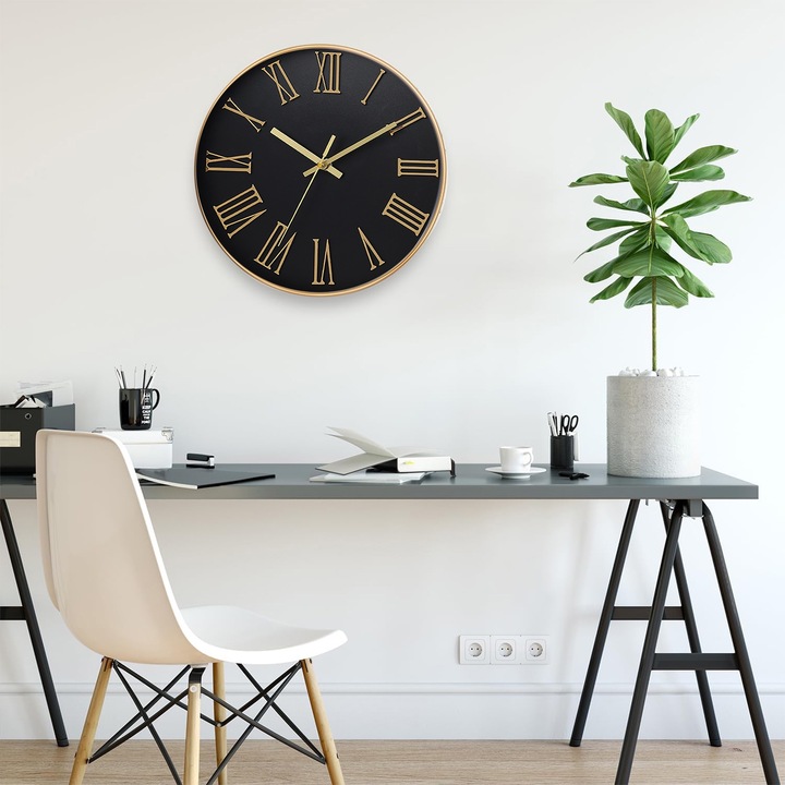 Ceas Perete Decorativ, Yhemday®, cuart, silentios, Moda creativa ...