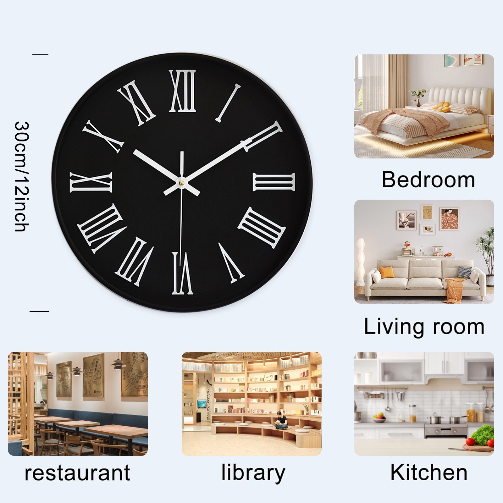 Ceas Perete Decorativ, Yhemday®, cuart, silentios, Moda creativa ...