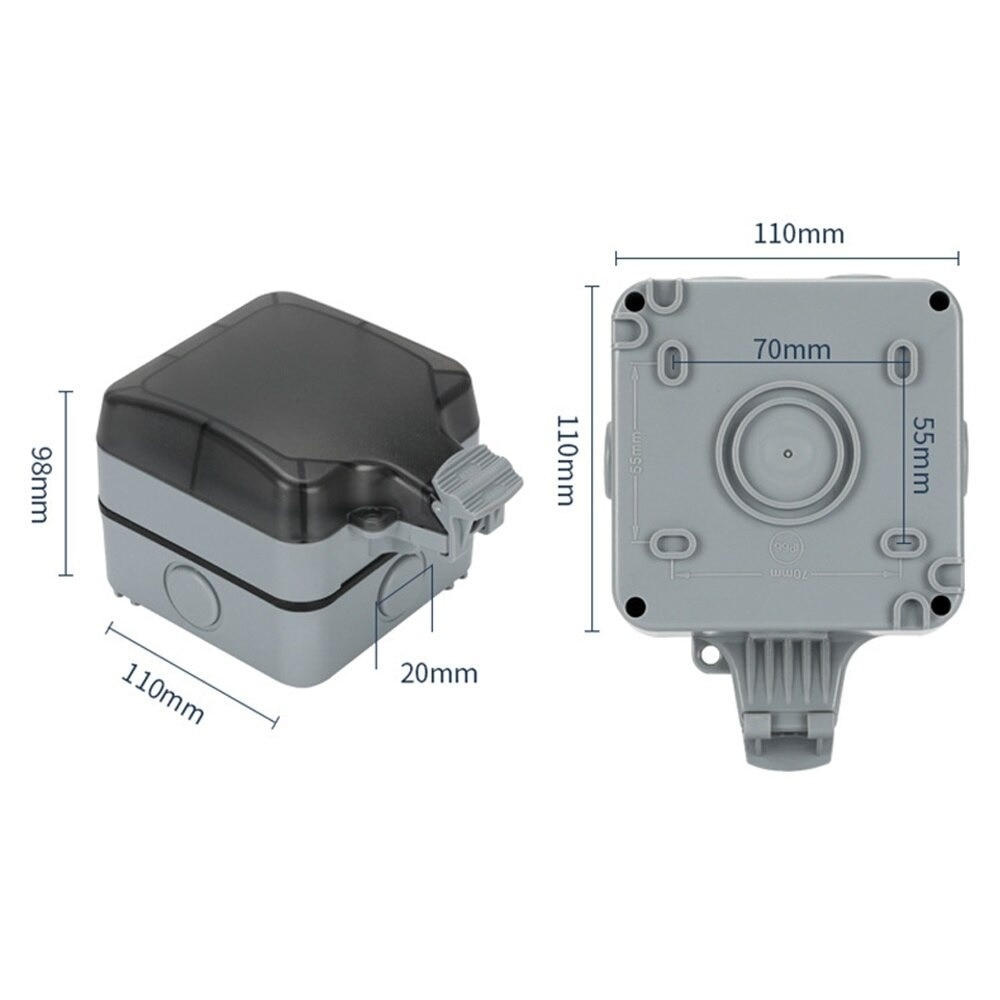 Priza exterior, Rezistenta la ploaie IP66, Material PC, staniu fosfor ...