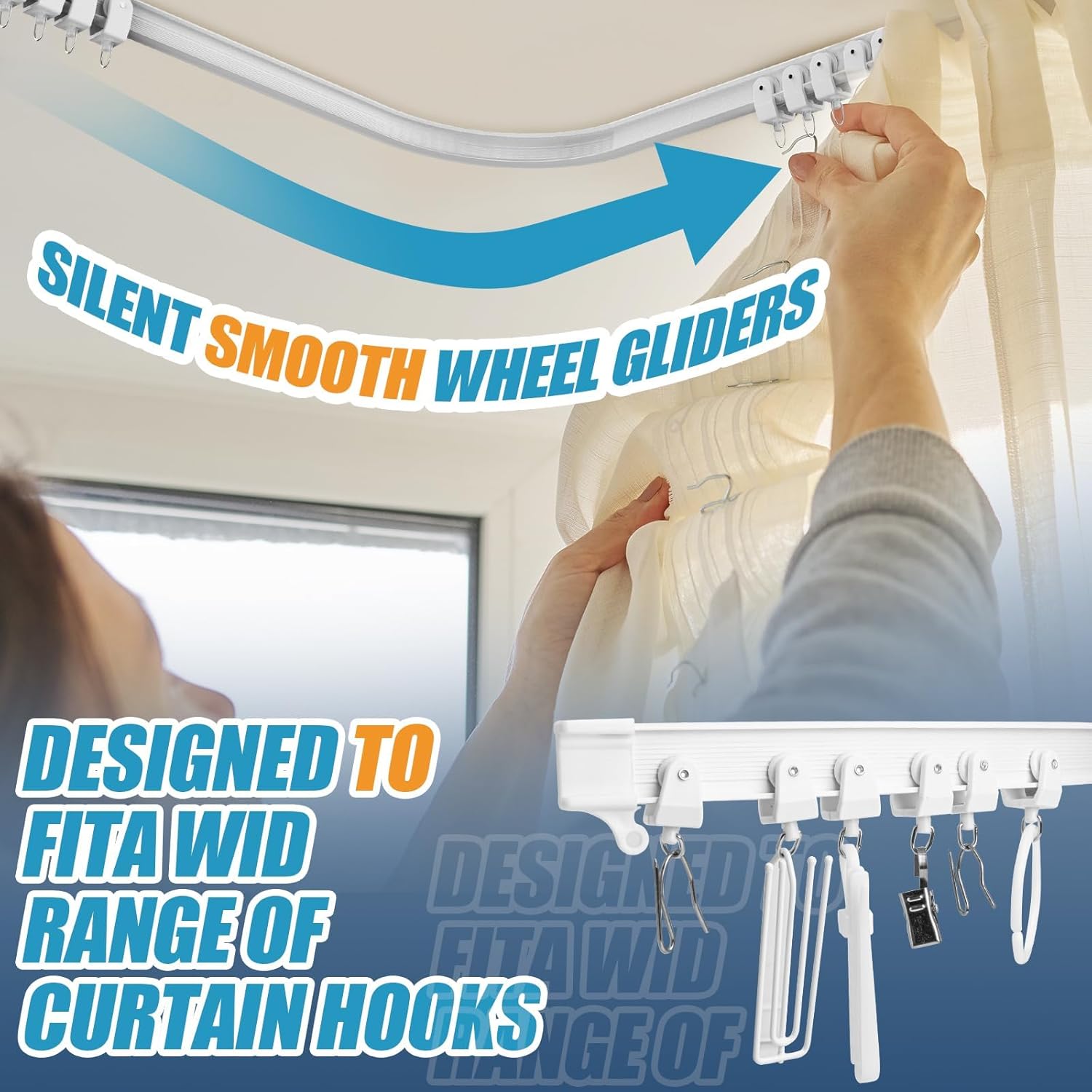 Sina de Perdea Flexibila, Testpoty, Montare pe Tavan, 5M, 15 Piulite cu ...