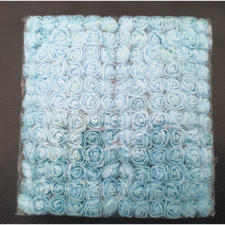 Cutie de bomboane de nunta cu flori din spuma, 3 straturi, albastru ...