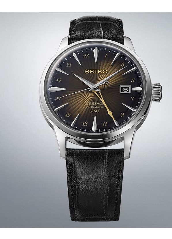 Ceas barbati, Seiko, Presage, Automatic, Inox/Piele naturala, Argintiu ...