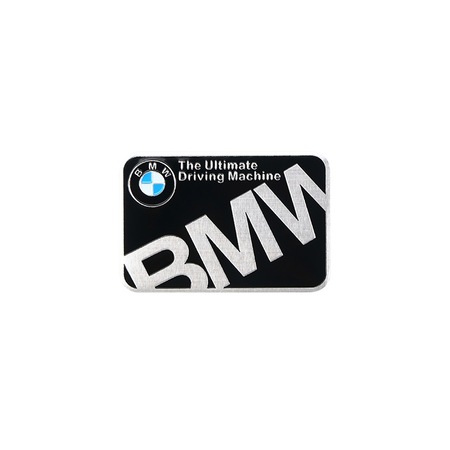 Emblema autocolante metalice pentru masini, BMW, 6x4cm, Negru - eMAG.ro