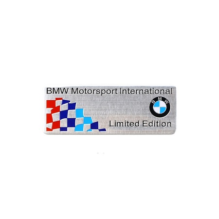 Emblema autocolante metalice pentru masini, BMW, 8x3cm, Argintiu - eMAG.ro