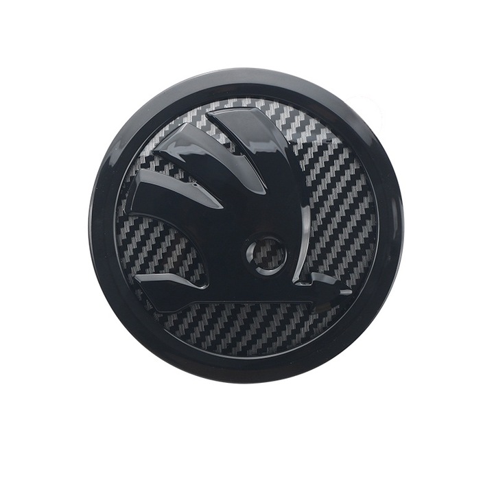Emblema capota/hayon/portbagaj Skoda, Fibre de carbon, 8cm - eMAG.ro