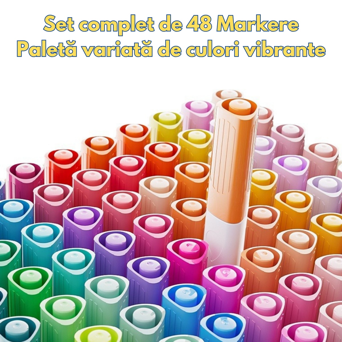 Set 48 de carioci profesionale Acrilice, cu cerneala pe baza de apa ...