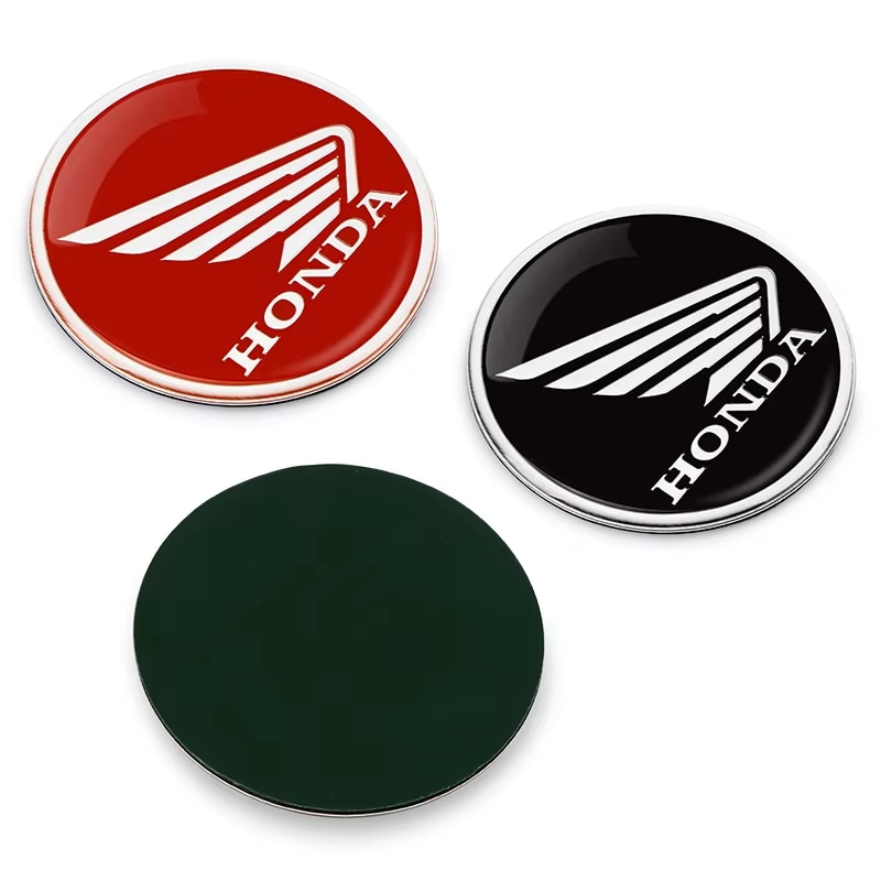Set 2 Stickere metalice, Honda Moto, Negru, 6cm - eMAG.ro