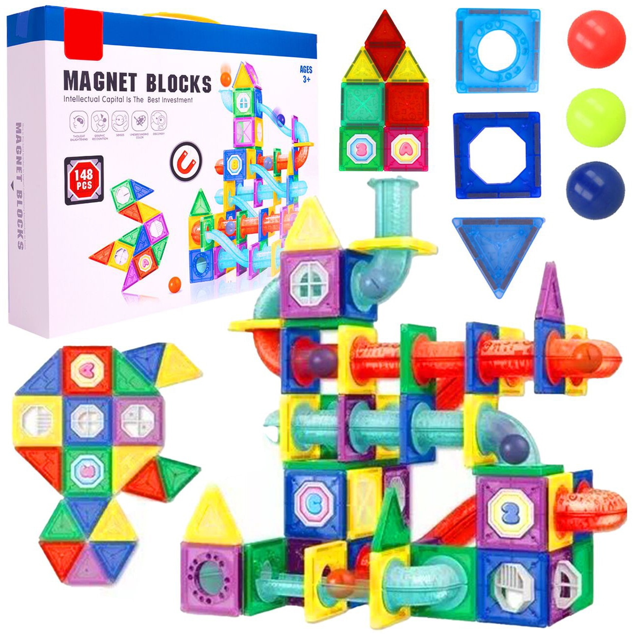 Set inteligent de constructie format din 148 piese de construit ...