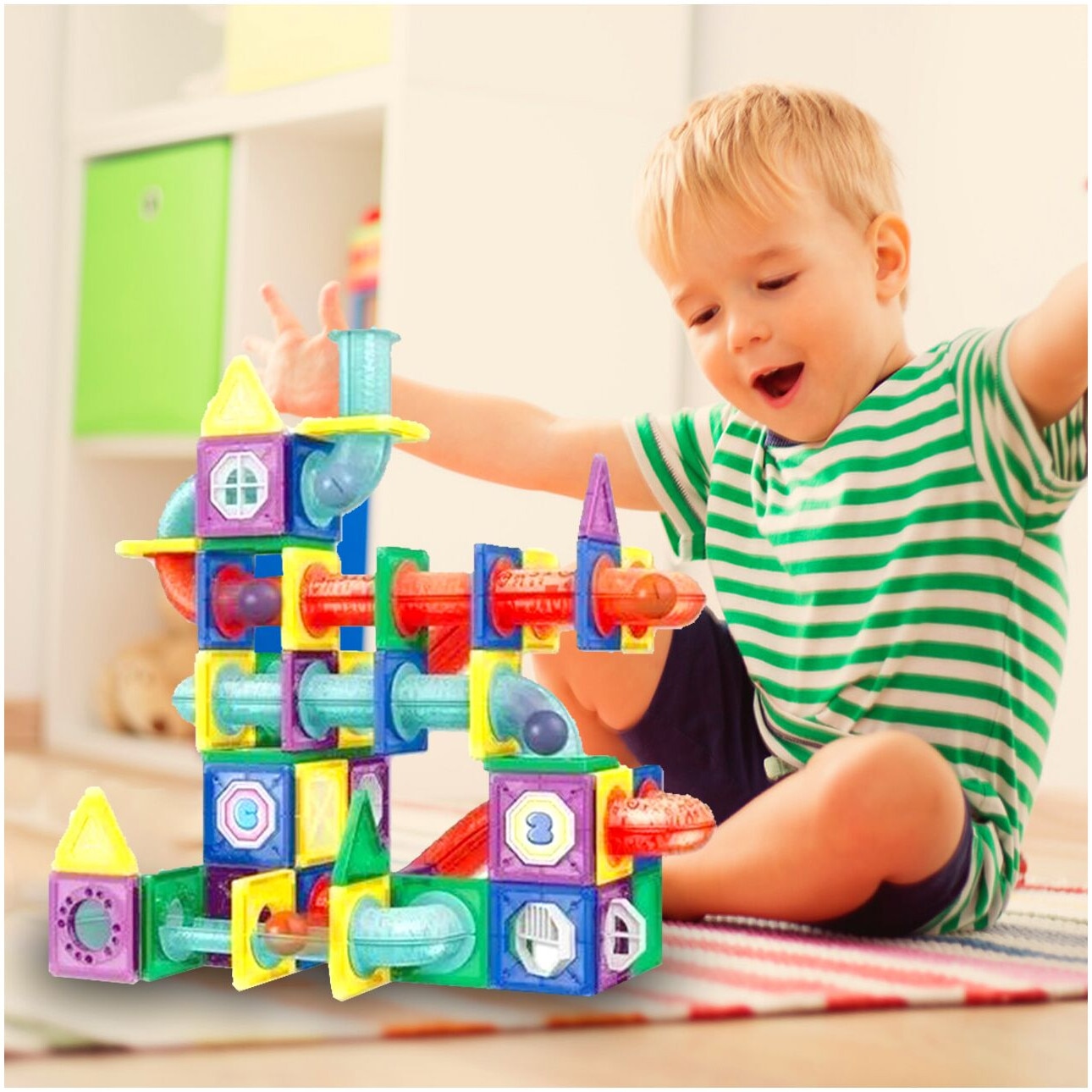 Set inteligent de constructie format din 148 piese de construit ...