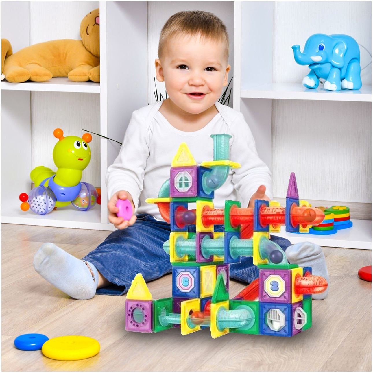 Set inteligent de constructie format din 148 piese de construit ...