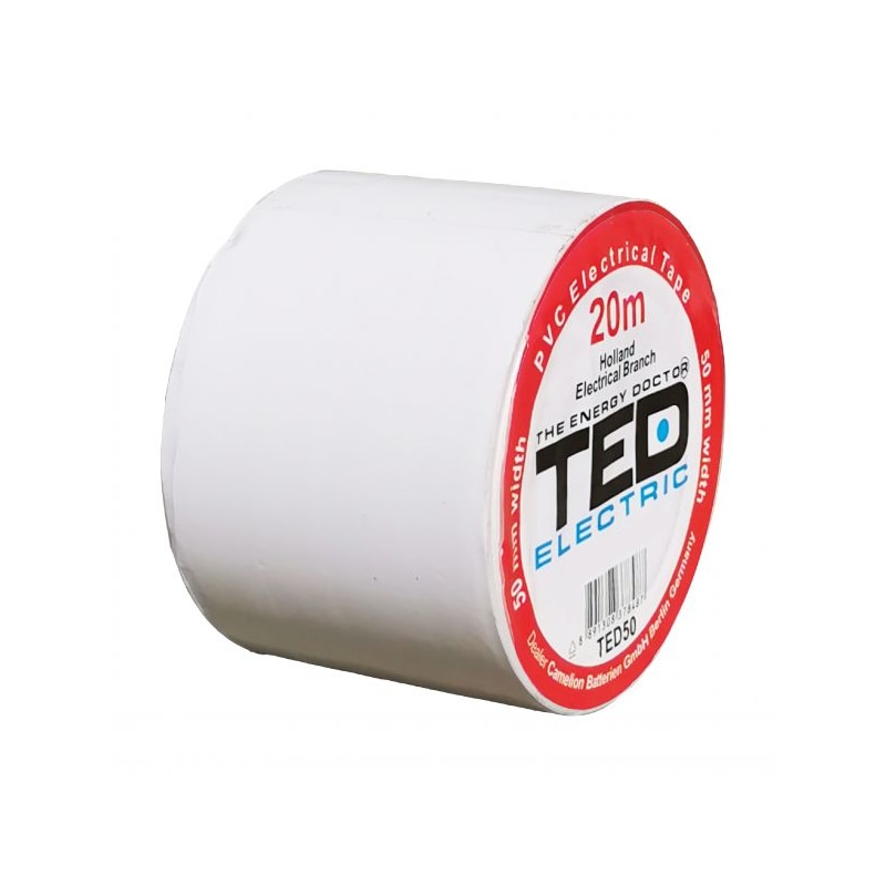 Banda Izolatoare Ignifuga Lata, 50x0.12mm, 20M, Alba - eMAG.ro