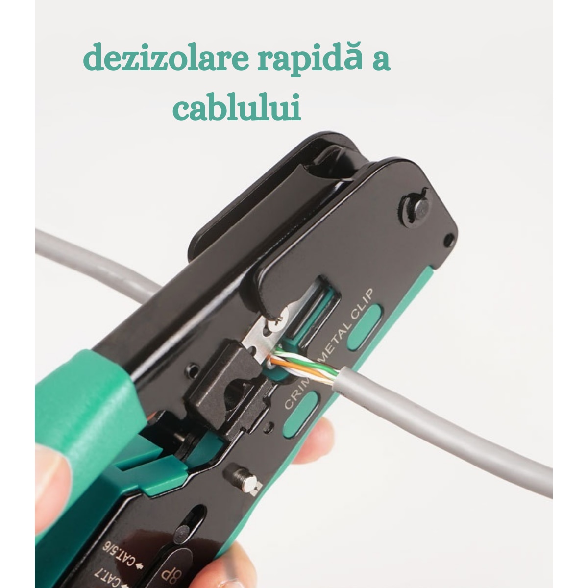 Set cleste de sertizare multifunctional Nuvoro, cablu retea UTP, FTP ...