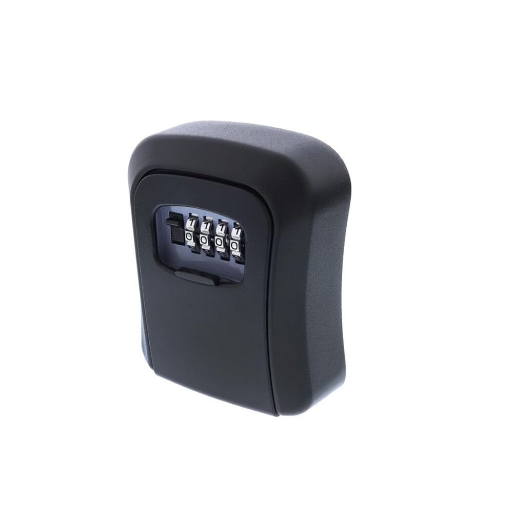 Seif mini, SIKS, metalic, cu cifru mecanic, negru, 9.5x12x4cm - eMAG.ro