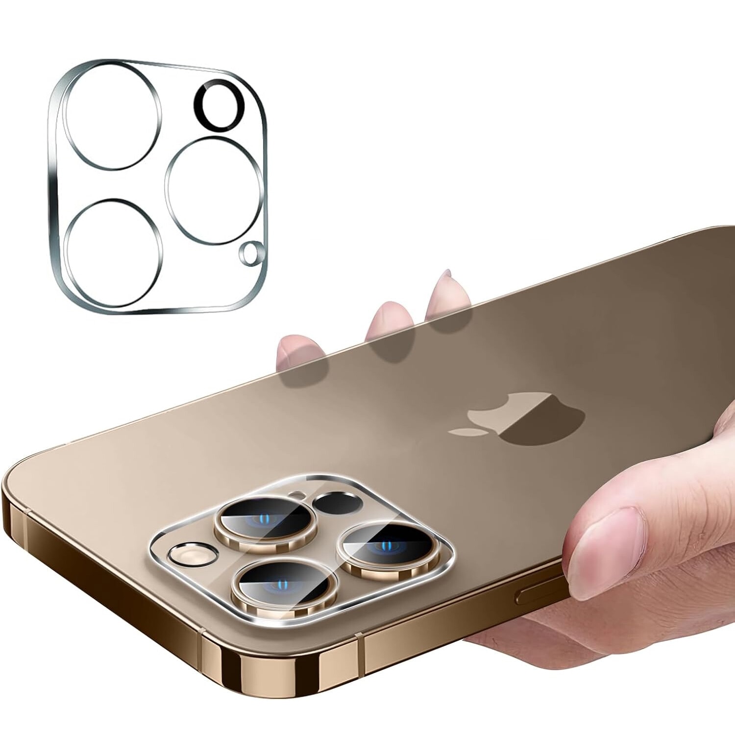 Folie protectie camera spate, compatibila iPhone 16 Pro/16 Pro Max ...