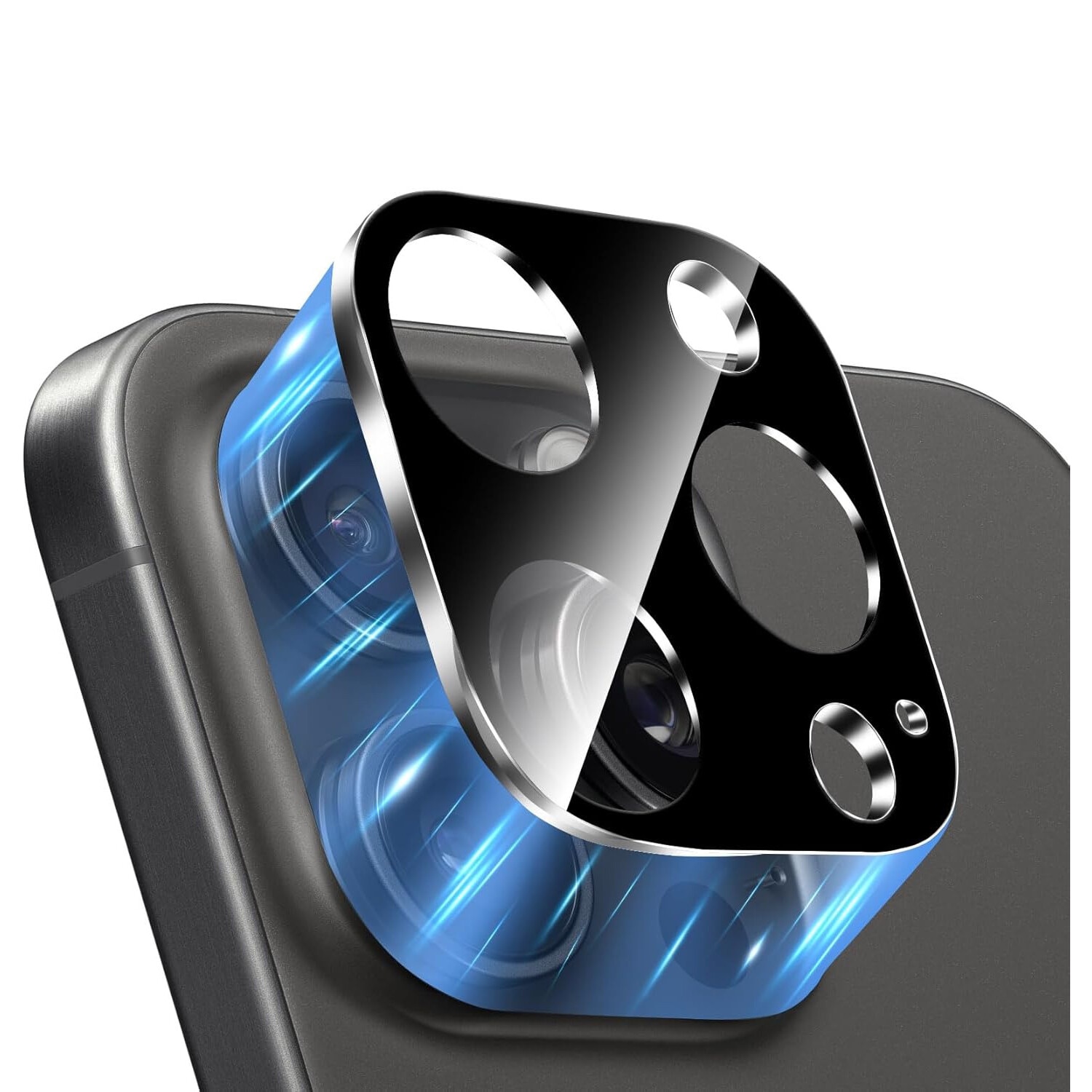 Folie protectie camera spate, compatibila iPhone 16 Pro/16 Pro Max ...