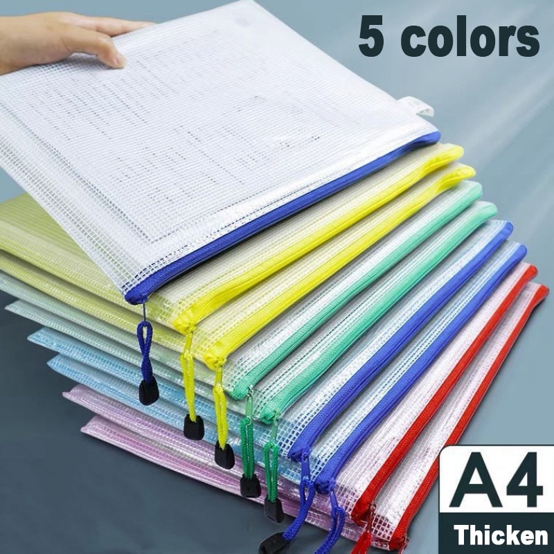 Set 10 pungi dosar A4, PVC transparent, capacitate mare, deschidere ...