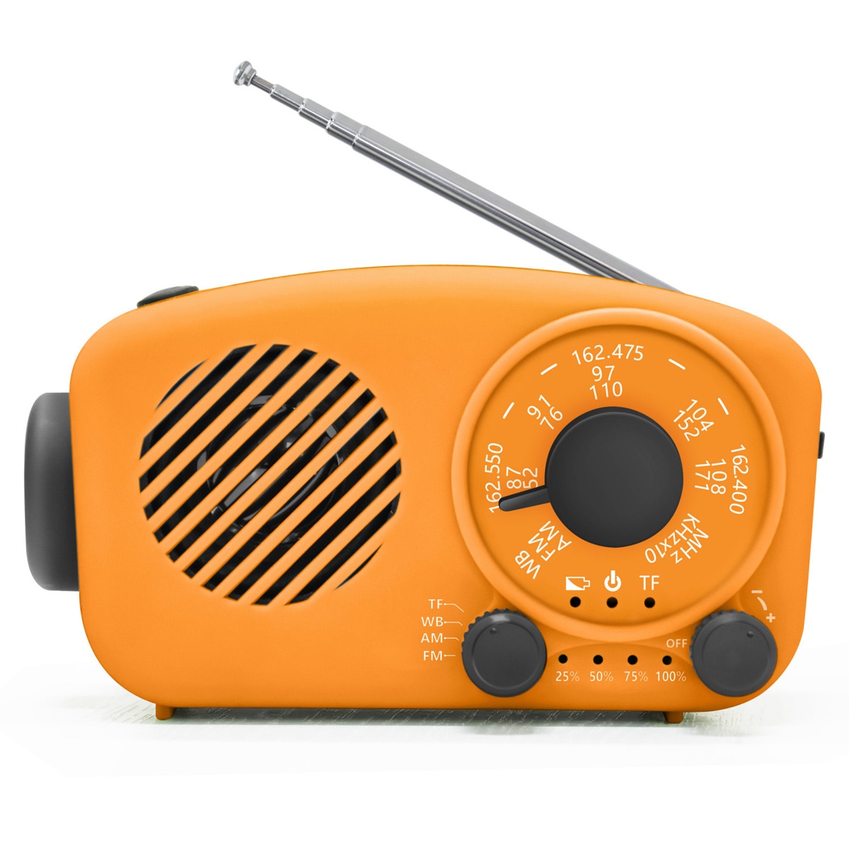 Radio de urgenta portabil cu manivela, incarcare USB C, lanterna LED ...