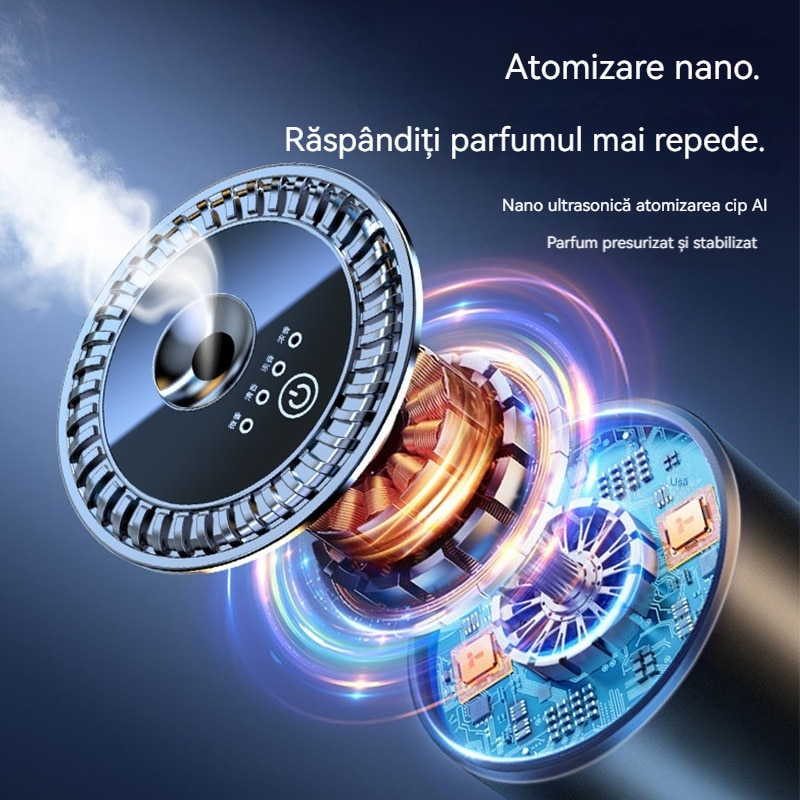 Difuzor Auto Smart cu Uleiuri Esentiale 150ml - Aromaterapie 4 Moduri ...