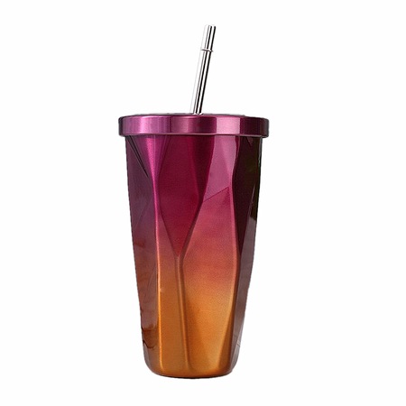 Set de 2 cani din inox 304, design gradient, capacitate de mentinere a ...