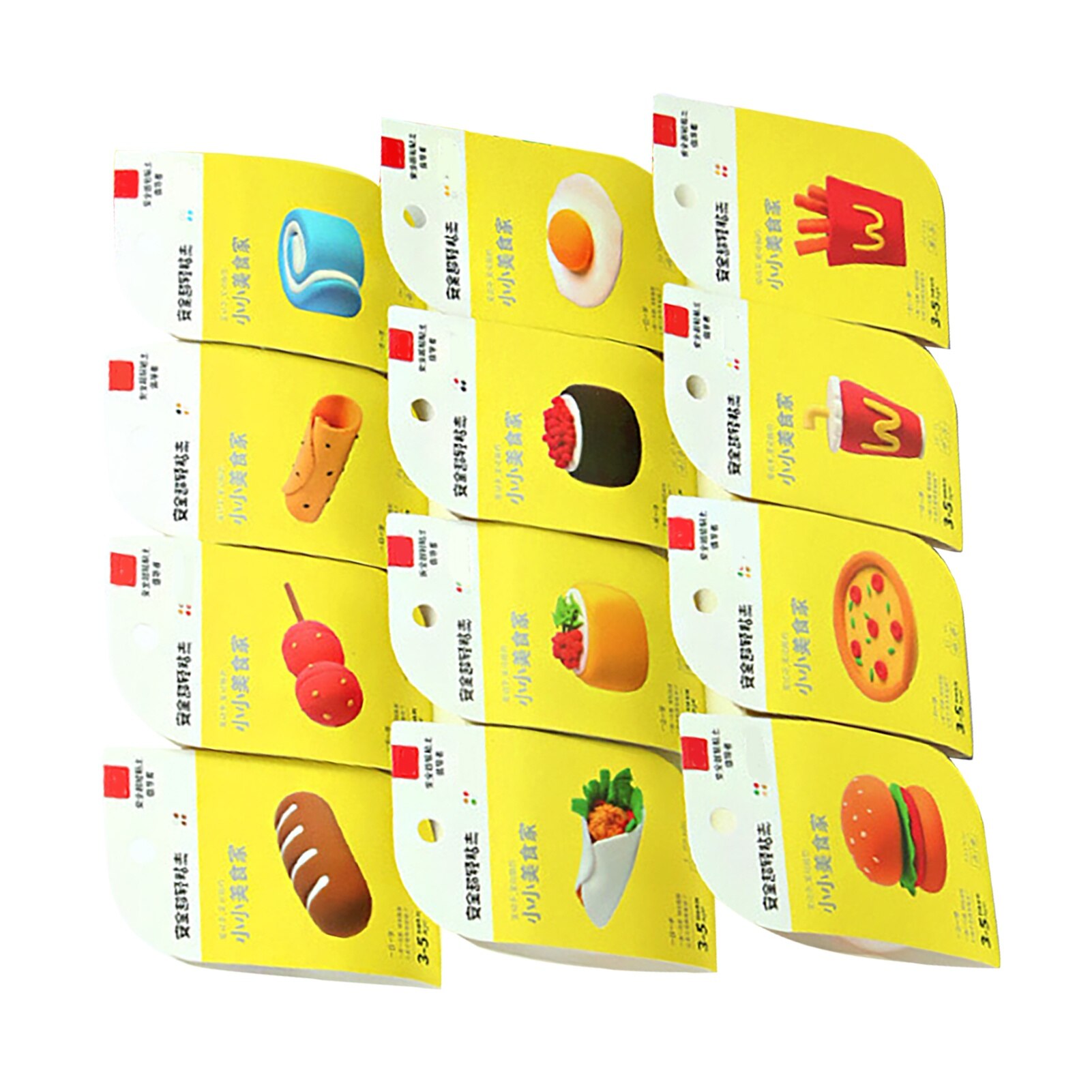 Set de lut modelabil pentru copii Jormftte, 12 carduri, culori variate ...