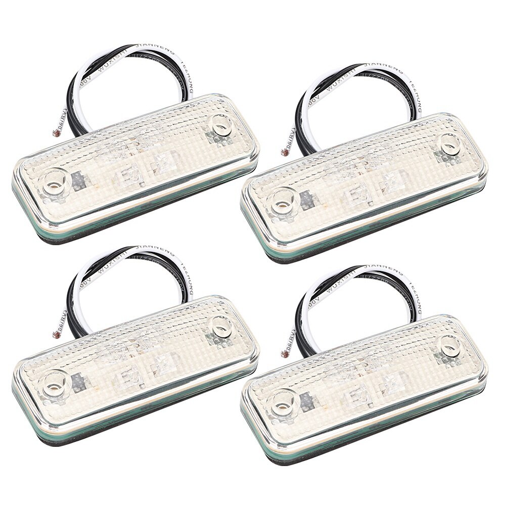 Set 4 lampi LED semnalizare laterale pentru remorca, Jormftte, alb, 4 ...