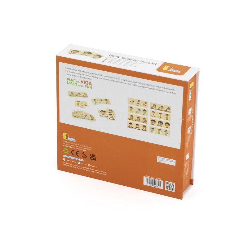 Puzzle din lemn Viga, set 24 piese, activitati zilnice, colorat - eMAG.ro