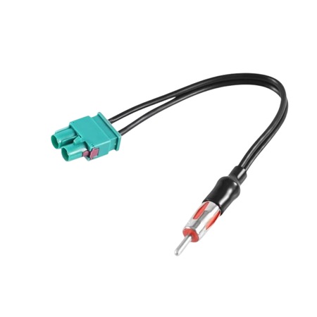 Antenna adapter ZRS-2F.2-DIN, Aisdelu, 2 x Fakra csatlakozó, DIN csatlakozó, kompatibilis Audi ...