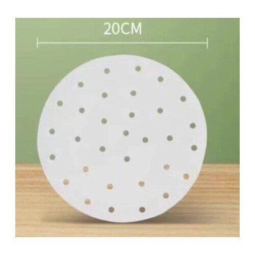 Set 100 folii pentru abur, rotunde, 20cm, pentru friteuza, alb ...