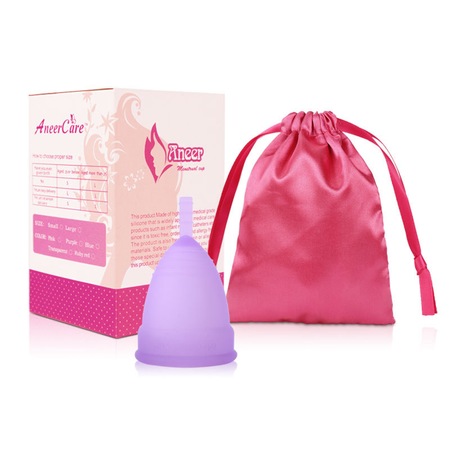 Set cupa menstruala reutilizabila, silicon medical, protectie 12 ore ...
