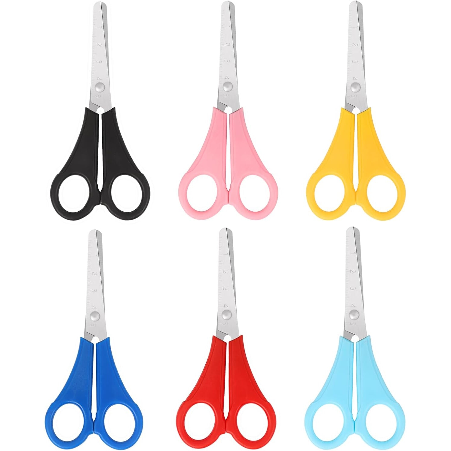 Set foarfece pentru copii, 6 bucati, multicolor, 13x5cm - eMAG.ro