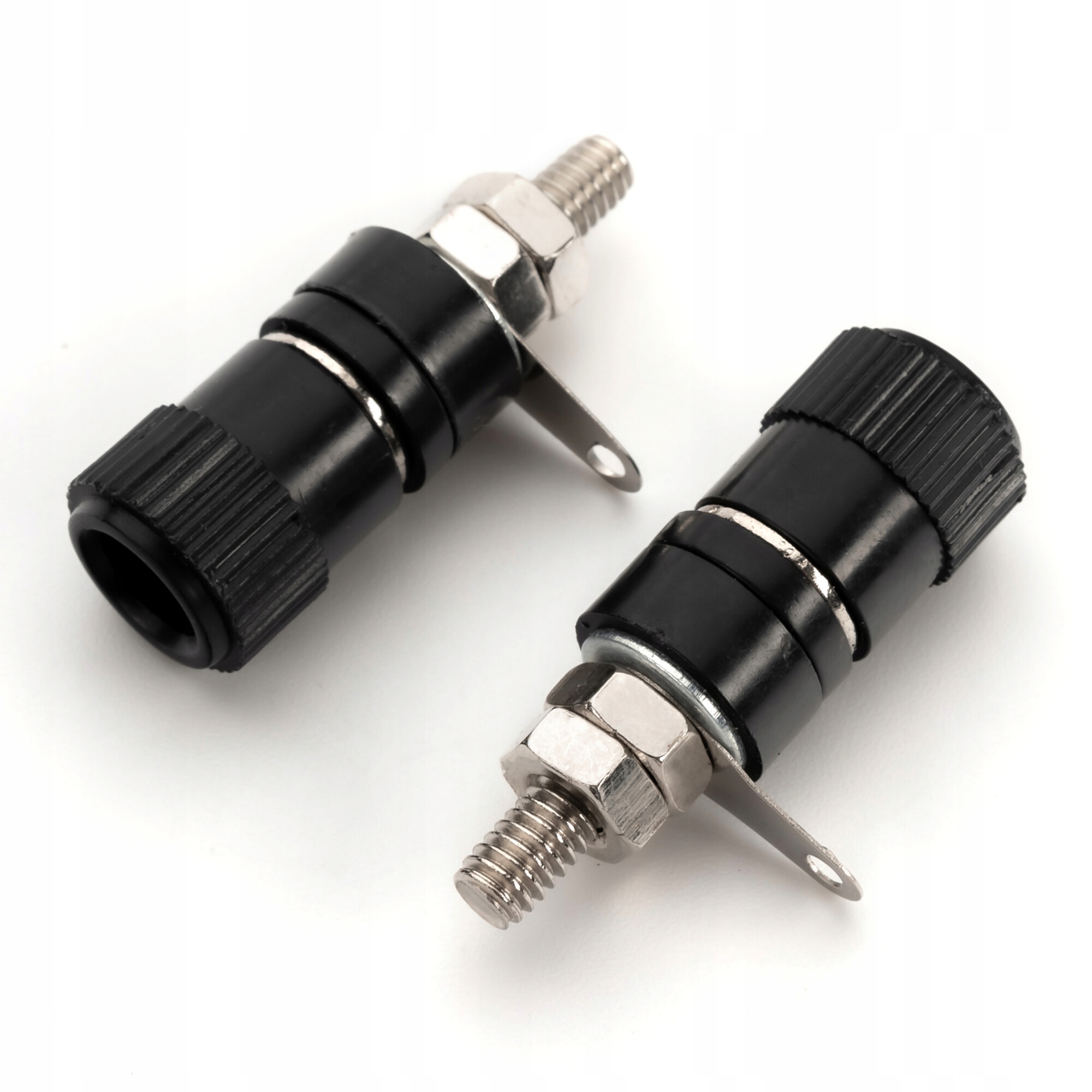 Set 2 conectori banana pentru boxe, Zakręcane, 33mm, 1 negru si 1 rosu ...