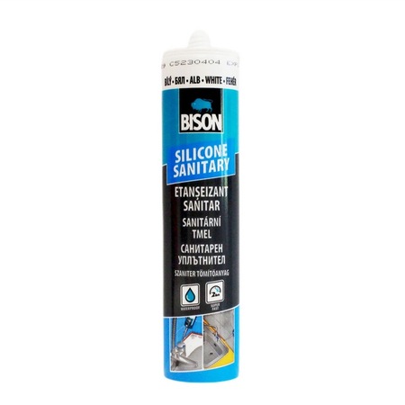 Silicon sanitar, alb, Bison, interior / exterior, 280 ml - eMAG.ro