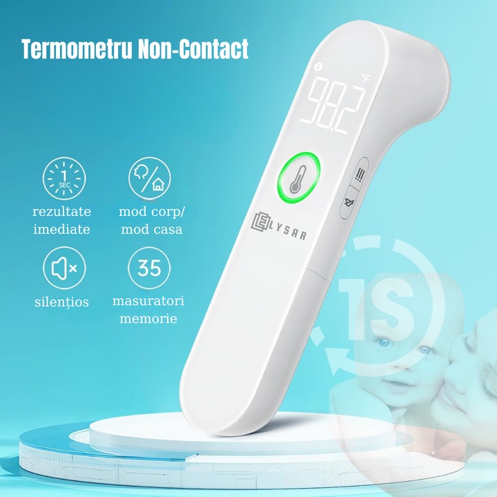 Termometru Elysar Infrared pentru copii sau casa, non-contact, cu ...