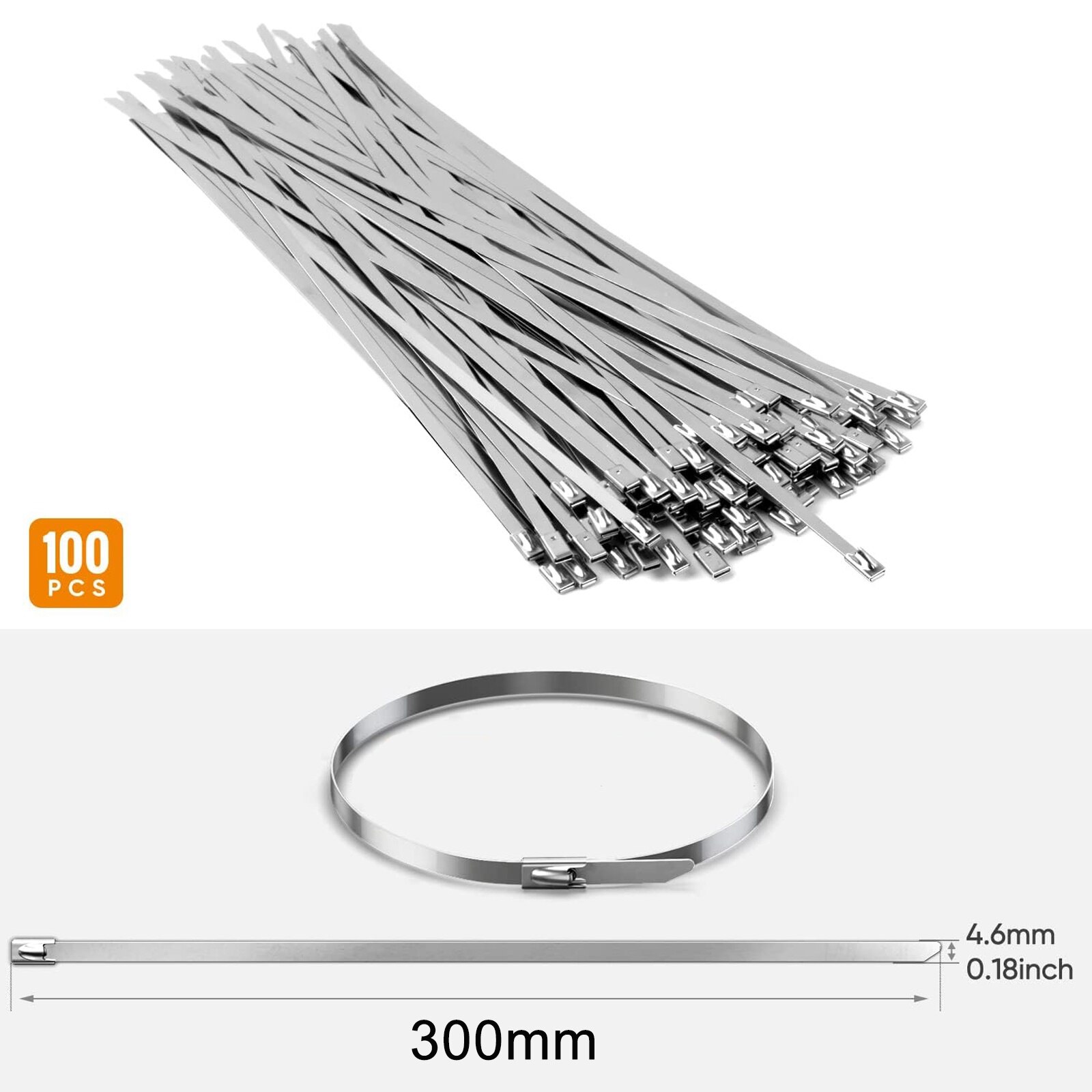 Set 100 Bucati Coliere Din Inox, Hggzeg, Reglabile, Rezistent la ...