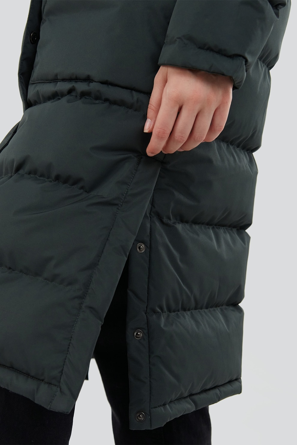 Fundango, Geaca lunga matlasata cu vatelina si gluga Sabina - eMAG.ro