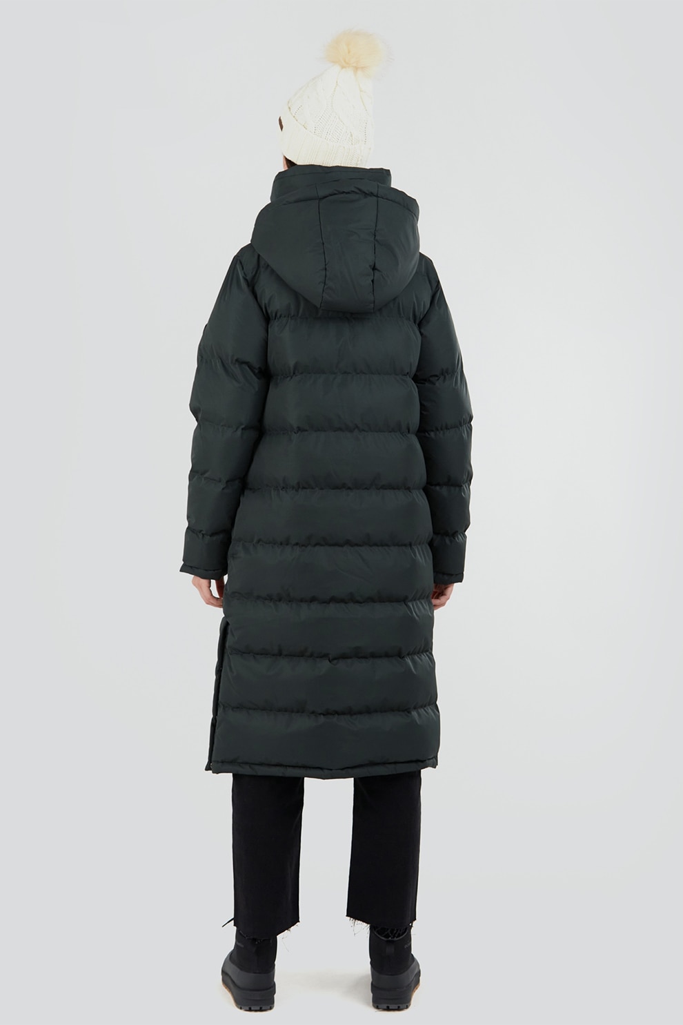 Fundango, Geaca lunga matlasata cu vatelina si gluga Sabina - eMAG.ro