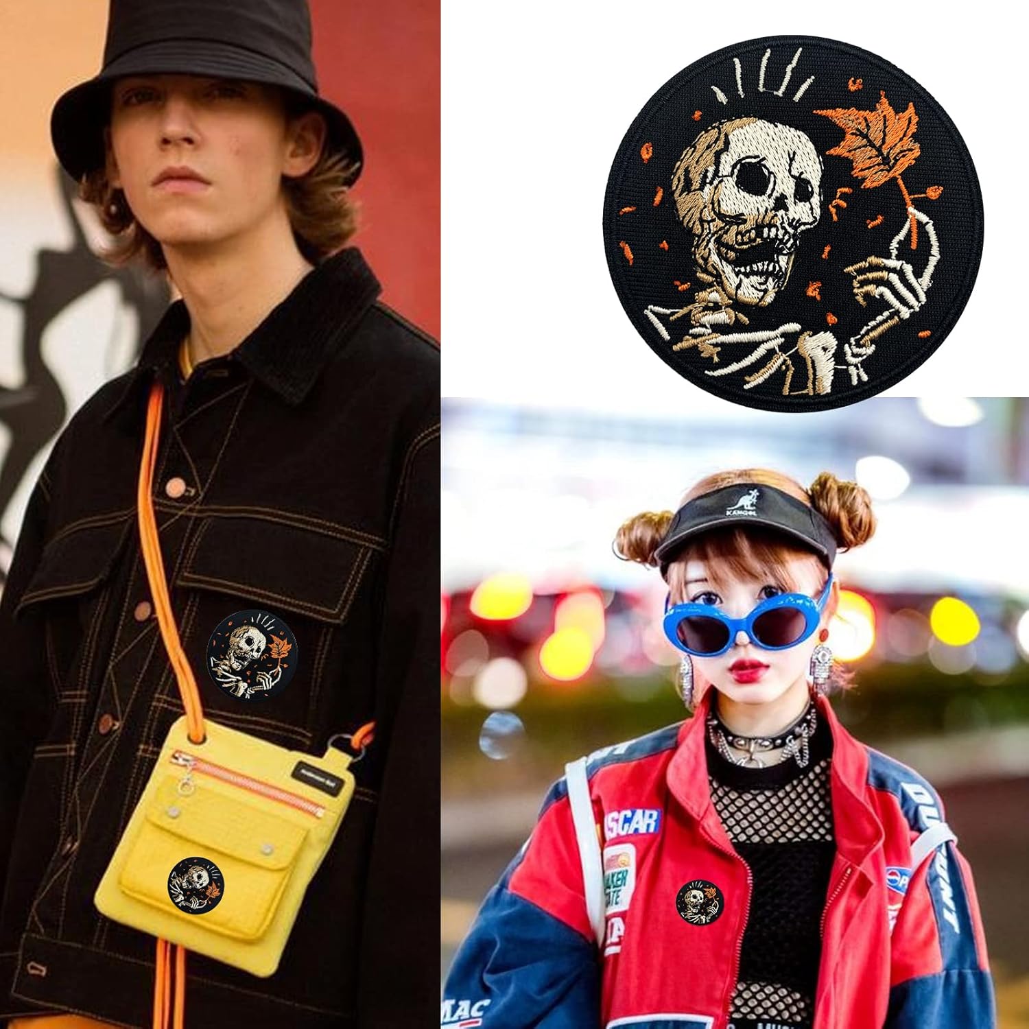 Petic textil brodat, Skeleton King, 7 cm, SA&SO General Store® - eMAG.ro