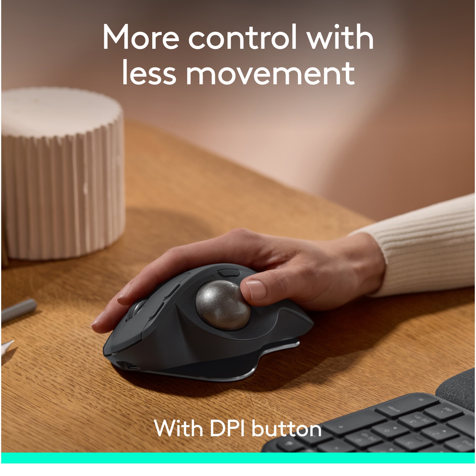 Мишка Logitech Wireless MX Ergo S, Trackball, Черен - eMAG.bg