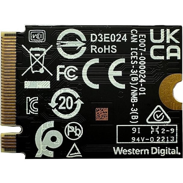 Solid-State Drive SSD 512GB WD SN740 M.2 2230 30mm NVMe PCIe 4.0 Gen 4 ...