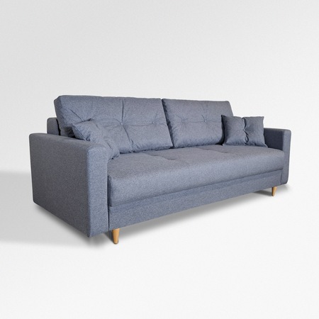 Canapea extensibila Liuba 140, Iza, pat, saltea arcuri Relaxa, lada ...