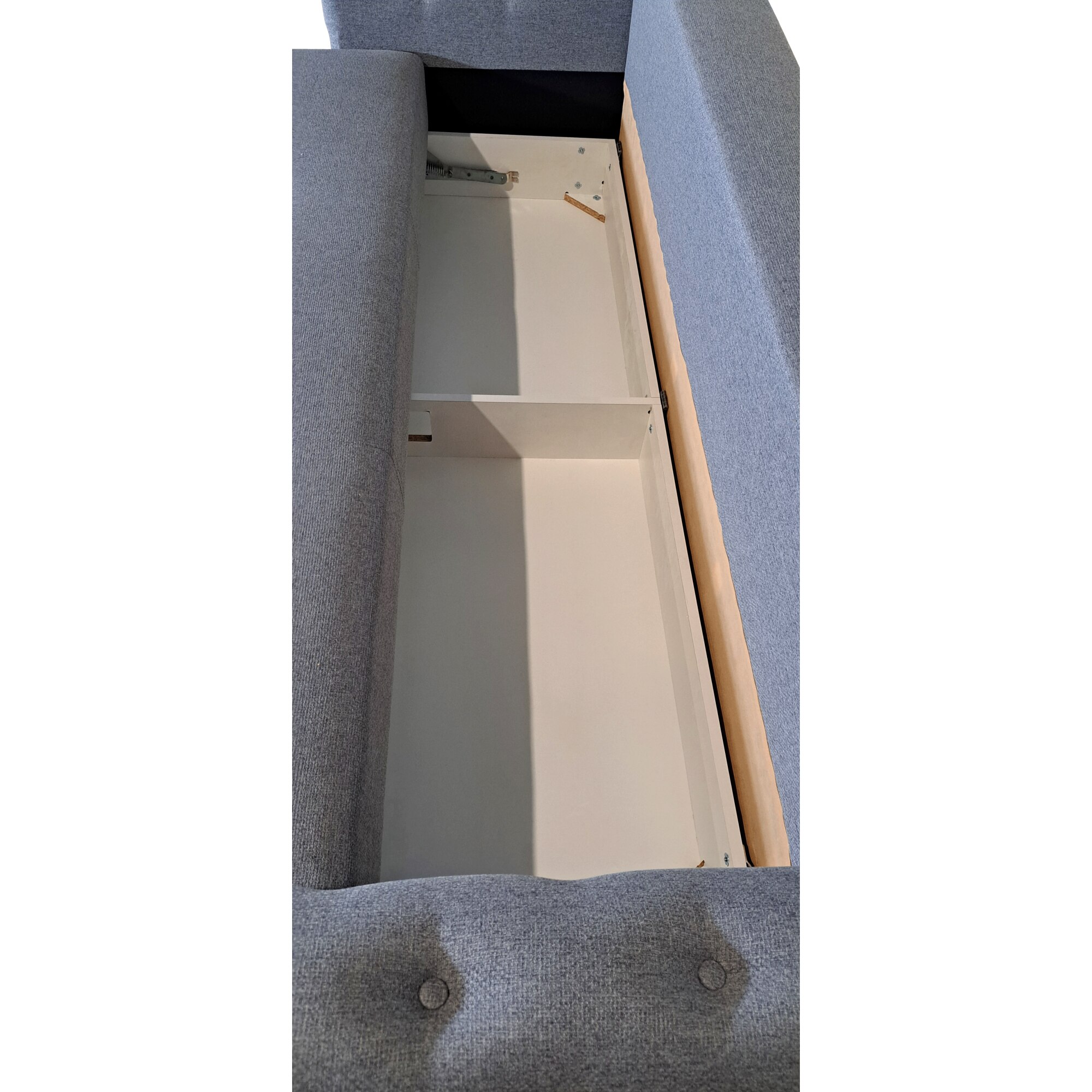 Canapea extensibila Catinca 140, Iza, pat, saltea arcuri Relaxa, lada ...