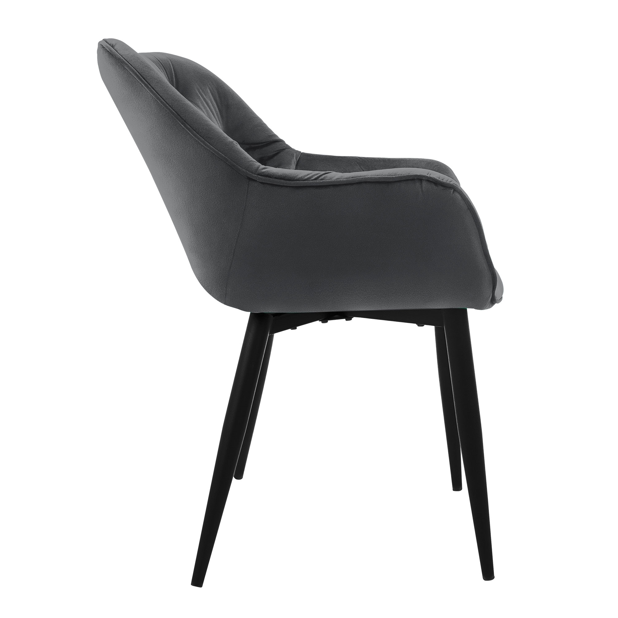 Set 6 scaune dining / living ML-Design, antracit, catifea, 59x67x83 cm ...
