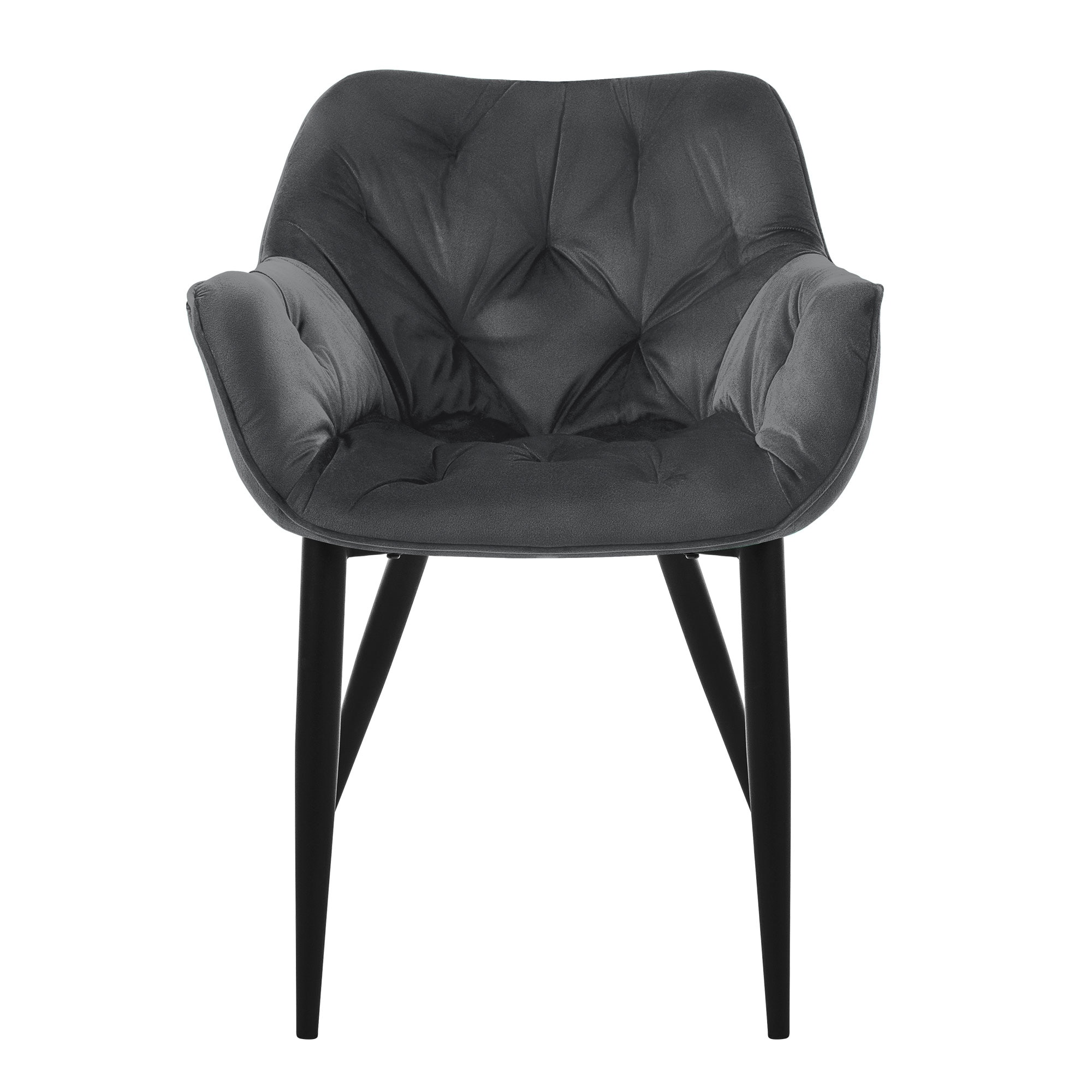 Set 2 scaune dining / living ML-Design, catifea, antracit,59 cm x 67 cm ...
