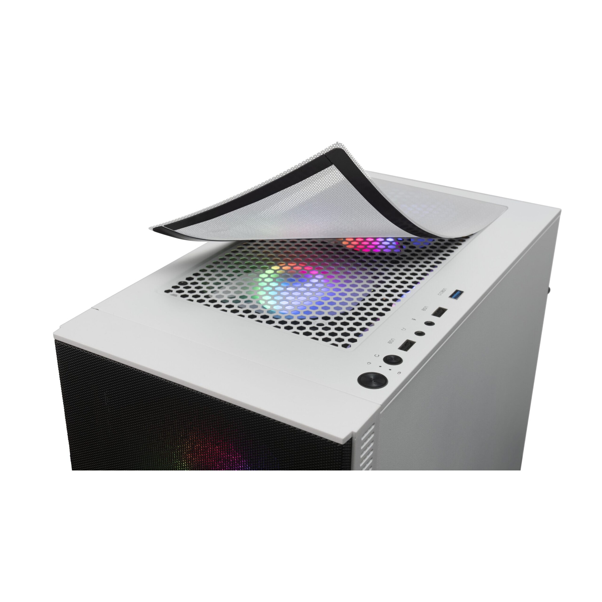 Sistem Desktop PC Gaming GRT White RGB MESH cu procesor AMD Ryzen 5 ...
