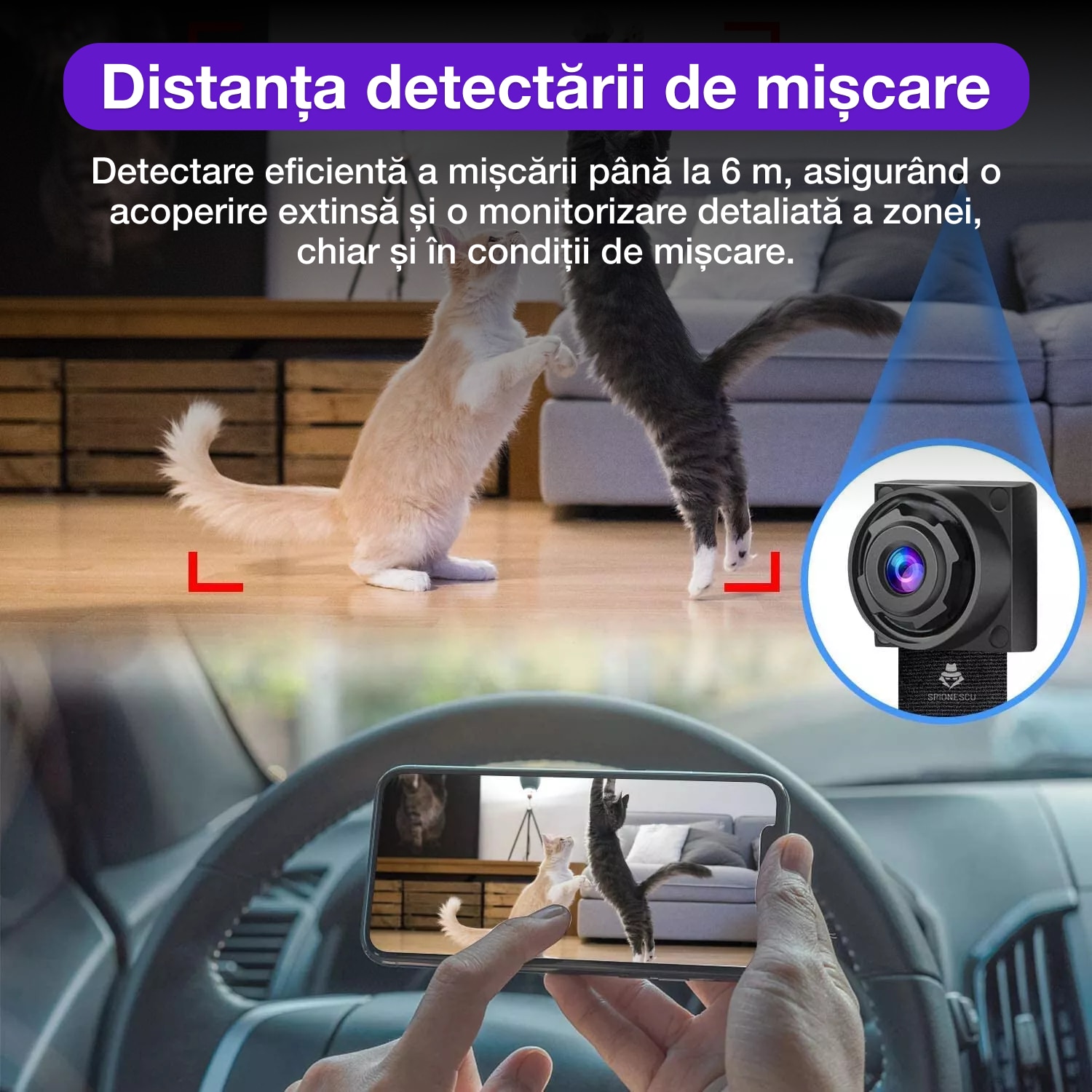 Micro camera ascunsa, Spionescu, VD06A, WIFI, detectarea miscarii ...