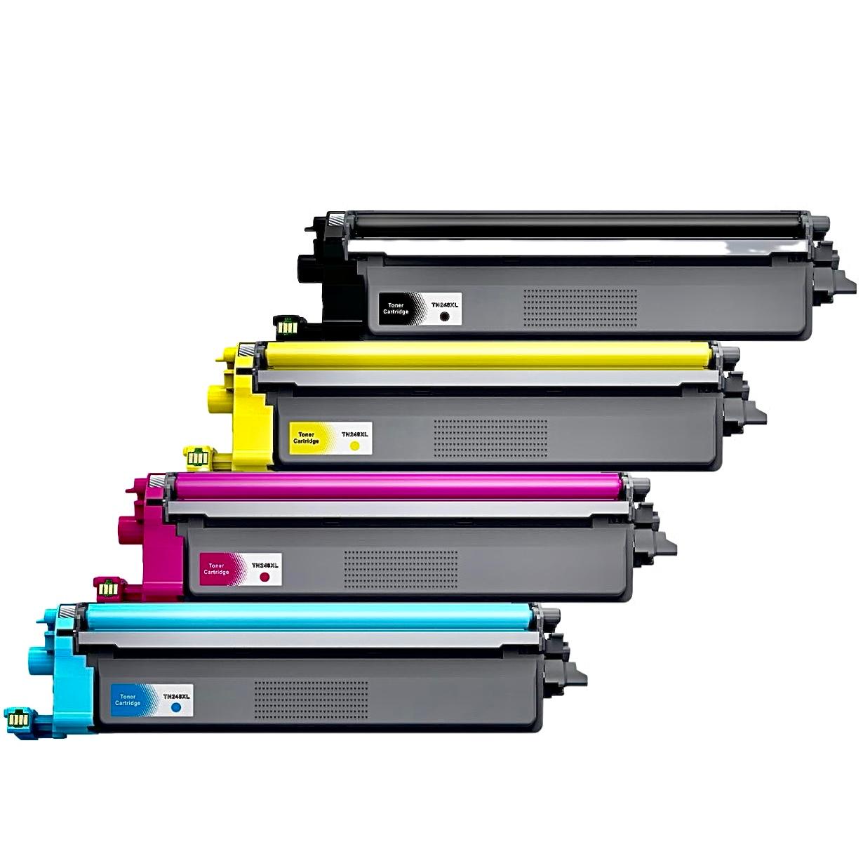 Set 4 cartuse tonere compatibile TN-248XL (negru, cyan, magenta, galben ...