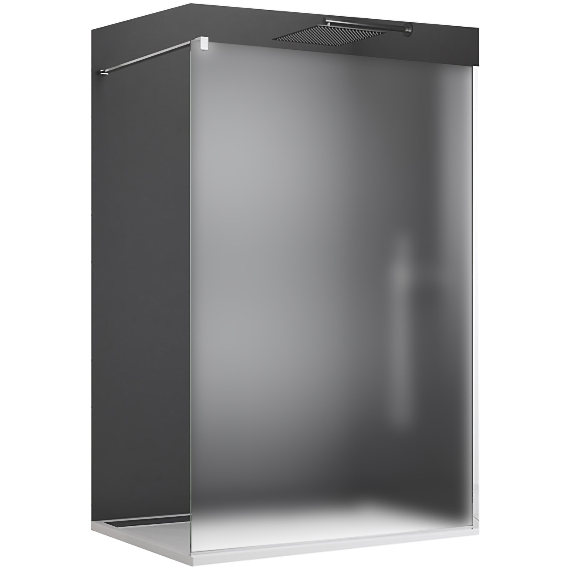 Paravan dus walk-in, Resing, sticla mata securizata, 8 mm, profil ...