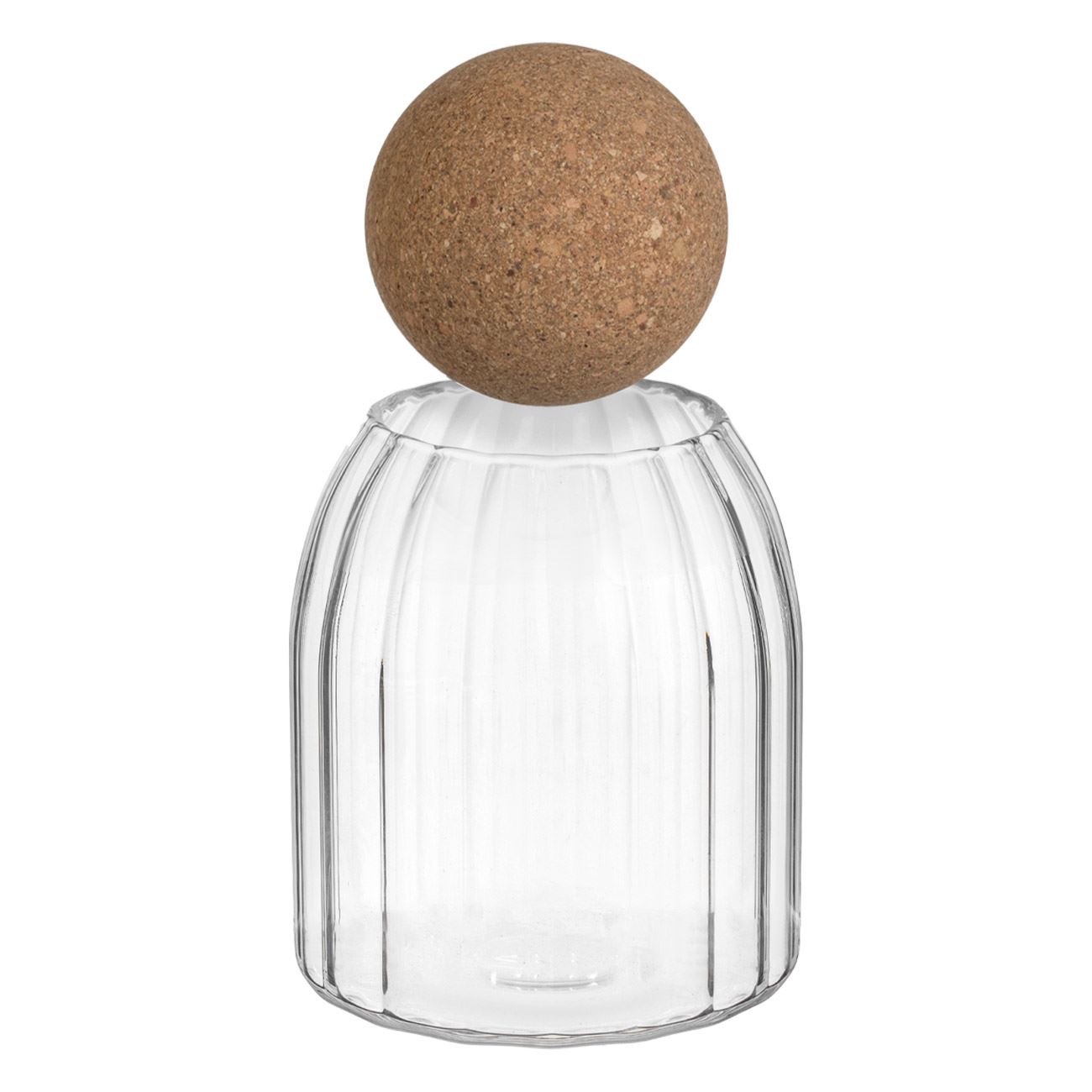 Borcan din Sticla Transparenta cu Capac din Pluta 490ml - eMAG.ro