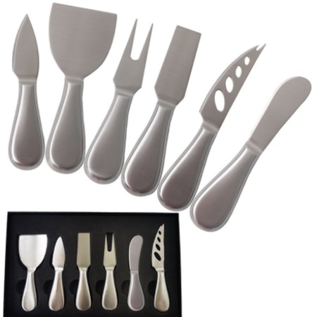 Set 6 cutite pentru branza, inox, design ergonomic, crom - eMAG.ro